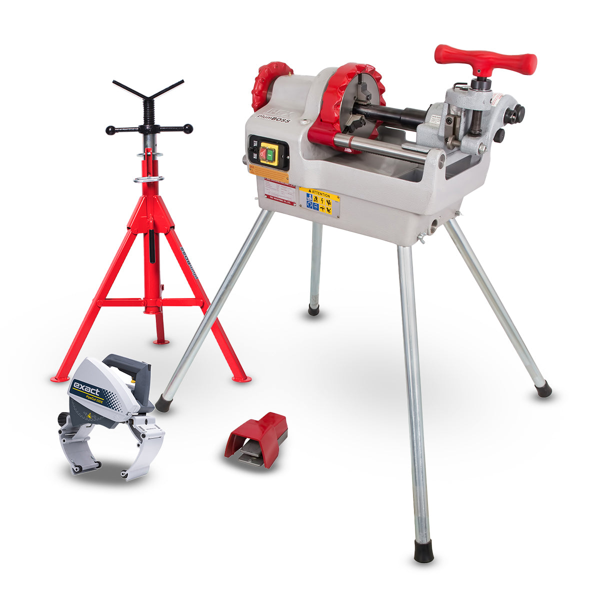 Roll Groover, 220E exactCUT, Short Pipe Jack Package | RGPACK2 – plumBOSS